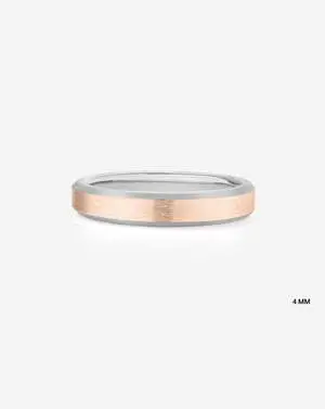 Ring Concierge 4 Mm Contrast Beveled Wedding Band - One-color
