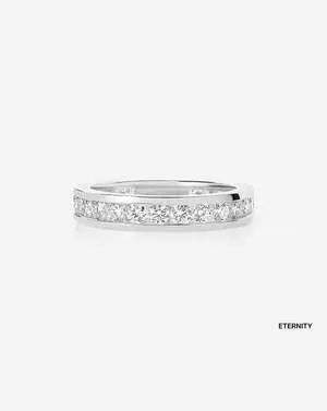 Ring Concierge Round Lab Diamond Channel Set Eternity Band - Platinum