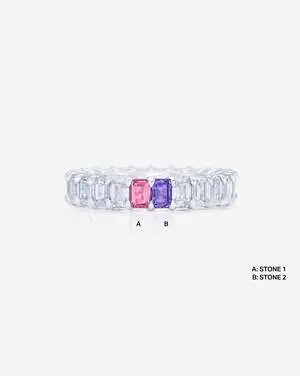 Ring Concierge Lab Diamond Birthstone Eternity Band - Platinum