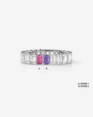 Ring Concierge Lab Diamond Birthstone Eternity Band - Platinum