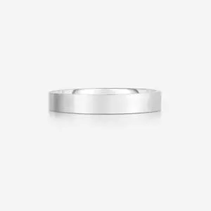Ring Concierge 4 Mm Flat Wedding Band In Size - Platinum