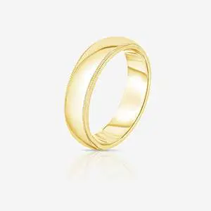 Ring Concierge 6 Mm Milgrain Comfort Fit Wedding Band - Platinum