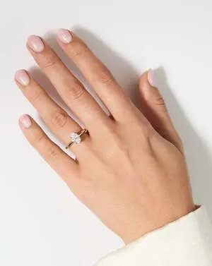Ring Concierge 2.08 Ct. Oval Lab Diamond Solitaire Engagement Ring In 14k Yellow