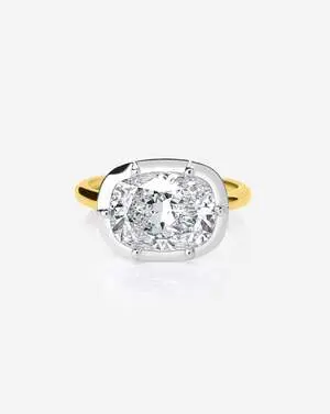 Ring Concierge 3.40 Ct Cushion Lab Diamond Engagement Ring - Gold
