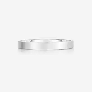 Ring Concierge 3 Mm Flat Wedding Band Platinum In Size: 7 Platinum
