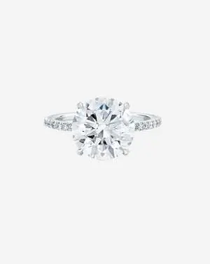 Ring Concierge 4.26 Ct. Round Brilliant Lab Diamond Engagement Ring In Platinum With Pav - Gold