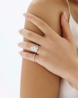 Ring Concierge 3.13 Ct. Oval Lab Diamond Engagement Ring In The Nest Setting