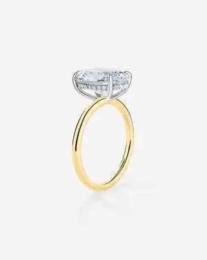 Ring Concierge 2.57 Ct. Oval Lab Diamond Engagement Ring In Whisper Thin® Hidden Halo