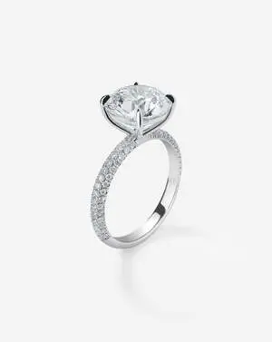 Ring Concierge 3.18 Ct. Round Lab Diamond Pavé Cloud Engagement Ring