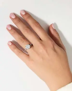 Ring Concierge 3.18 Ct. Round Lab Diamond Pavé Cloud Engagement Ring