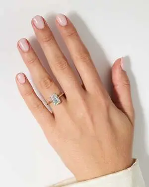 Ring Concierge Emerald Lab Diamond Solitaire Engagement Ring In 14k Yellow