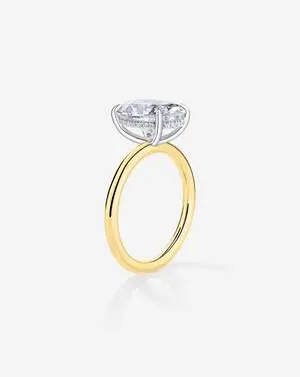 Ring Concierge 3.52 Ct. Oval Lab Diamond Solitaire Engagement Ring With Hidden Halo