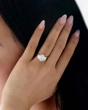 Ring Concierge Oval Lab-grown Diamond Engagement Ring In 14k Yellow - Gold