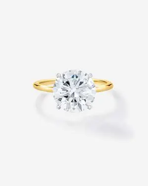Ring Concierge 4.11 Ct. Round Lab Diamond Engagement Ring In 14k Yellow - Gold
