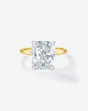 Ring Concierge 3.10 Ct. Radiant Lab Diamond Engagement Ring - Gold