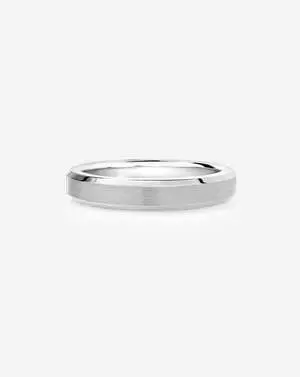Ring Concierge 4 Mm Hidden Two-toned Beveled Wedding Band - One-color