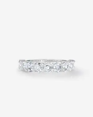 Ring Concierge Hexagon Diamond Wedding Band Platinum