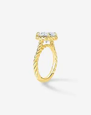 Ring Concierge 3.21 Ct. Round Lab Diamond Twisted Wrap Engagement Ring