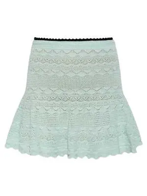 SELF-PORTRAIT SELF-PORTRAIT Lace-Effect Mini Skirt