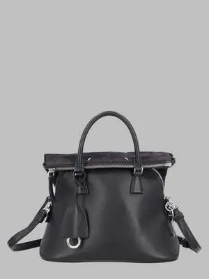 MAISON MARGIELA 5ac Soft Mini Leather Handbag, Shoulder Bag, 22cm X 26cm X 13cm - Black