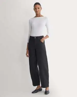 Everlane Utility Twill Barrel Pant - Black