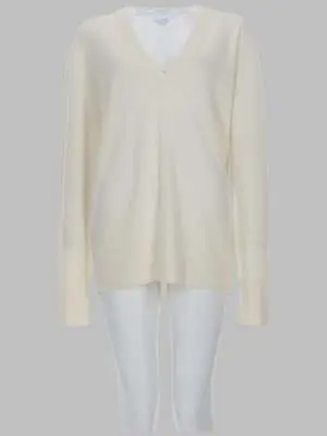 TOTEME Cashmere V-neck Sweater - Ivory