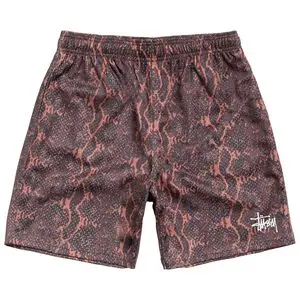 StÜssy Basic Mesh Short "snake" Print - Orange
