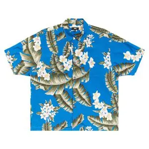 StÜssy Hawaiian Floral Ss Shirt - Blue