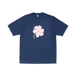 StÜssy Flower Tee 'navy - Blue