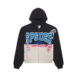 SP5DER Campers Field Zip Hoodie - Black