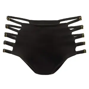 BLACK HEART LINGERIE Strappy High-waist Silk Panty - Black