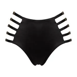 BLACK HEART LINGERIE Strappy High-waist Silk Panty - Black