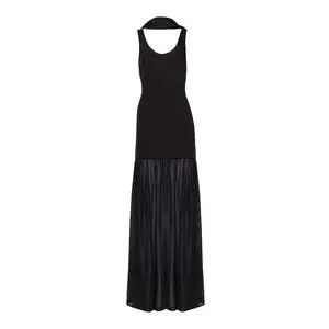 FOREVER YOUNG THE LABEL Aurea Crepe Maxi Dress With Detachable Scarf