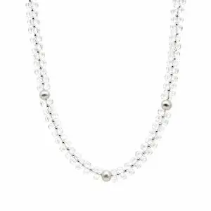 ORMIRO Elara Clear Quartz Beaded Necklace