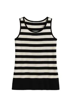 CONQUISTA Striped Knit Tank Top