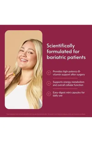 BARIATRIC ADVANTAGE Vitamin B50 Complex High-potency Easy-digest Mini Capsules 180 Count