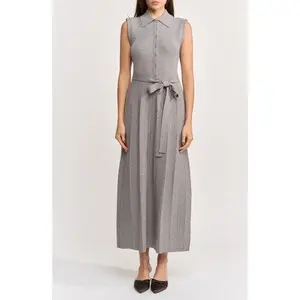 EN SAISON Annie Sleeveless Maxi Sweater Dress - Gray