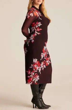 ESTELLE Solene Floral Mesh Midi Dress