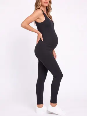 Motherhood Maternity Sleeveless Scoop Neck Unitard