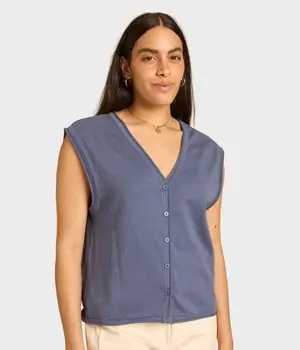 KNOWN SUPPLY Known Supply Perri Vest Indigo