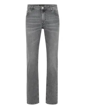 BILLIONAIRE Elaphe 5 Pockets Super Straight Cut Jeans - Grey