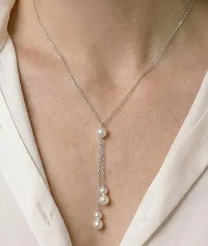 The Pearl Source Freshwater Pearl Layered Y-necklace