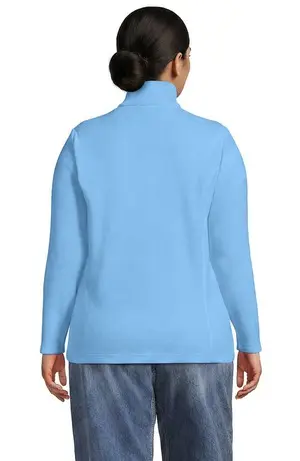 LANDS' END LANDS' END Fleece Pullover Soft Ocean Blue