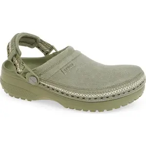 CROCS Classic Crafted Faux Suede Stitch Clog