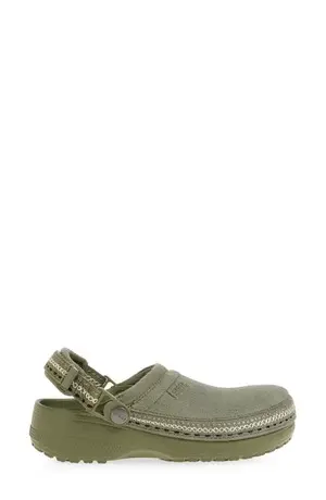 CROCS Classic Crafted Faux Suede Stitch Clog
