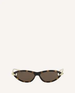 Bottega Veneta Bottega Veneta Cat Eye Sunglasses With Knot Detail Multicolour