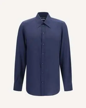 Dolce & Gabbana Gold Crêpe De Chine Shirt
