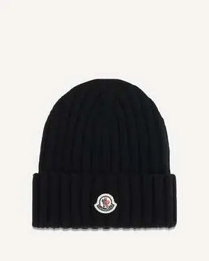 Moncler Wool Beanie With Logo
