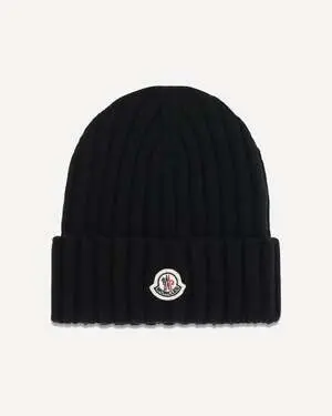 Moncler Wool Beanie With Logo