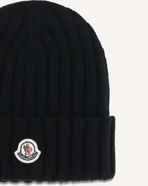 Moncler Wool Beanie With Logo